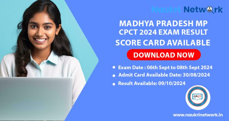 Madhya Pradesh MP CPCT 2024 Exam | Result Score Card Out